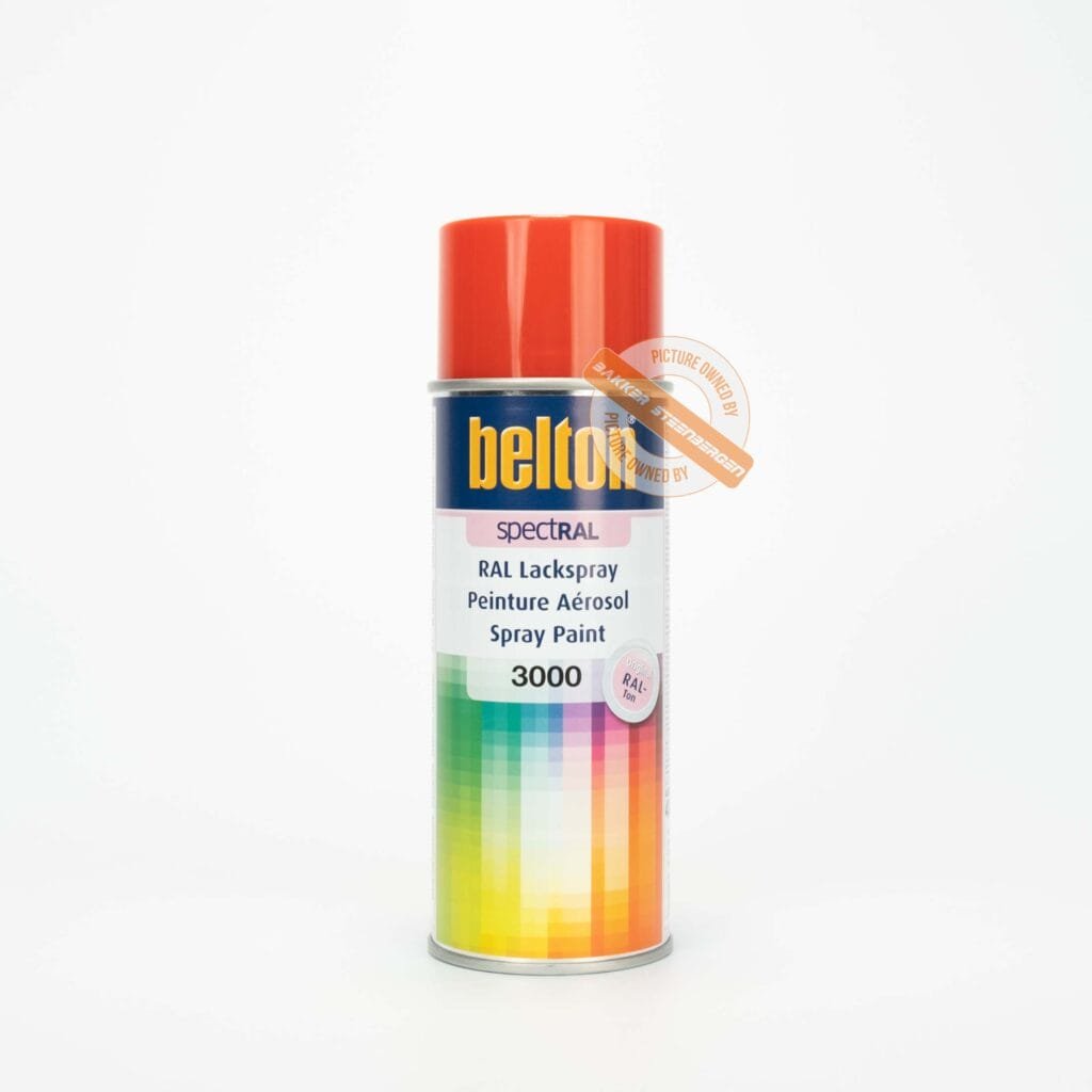 The different Red Ral Colors for aerosol paint